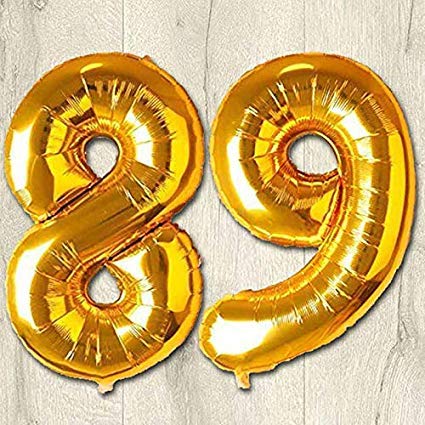 Solid 89 Number Foil Balloon 16" inch Balloon : Amazon.in: Toys & Games