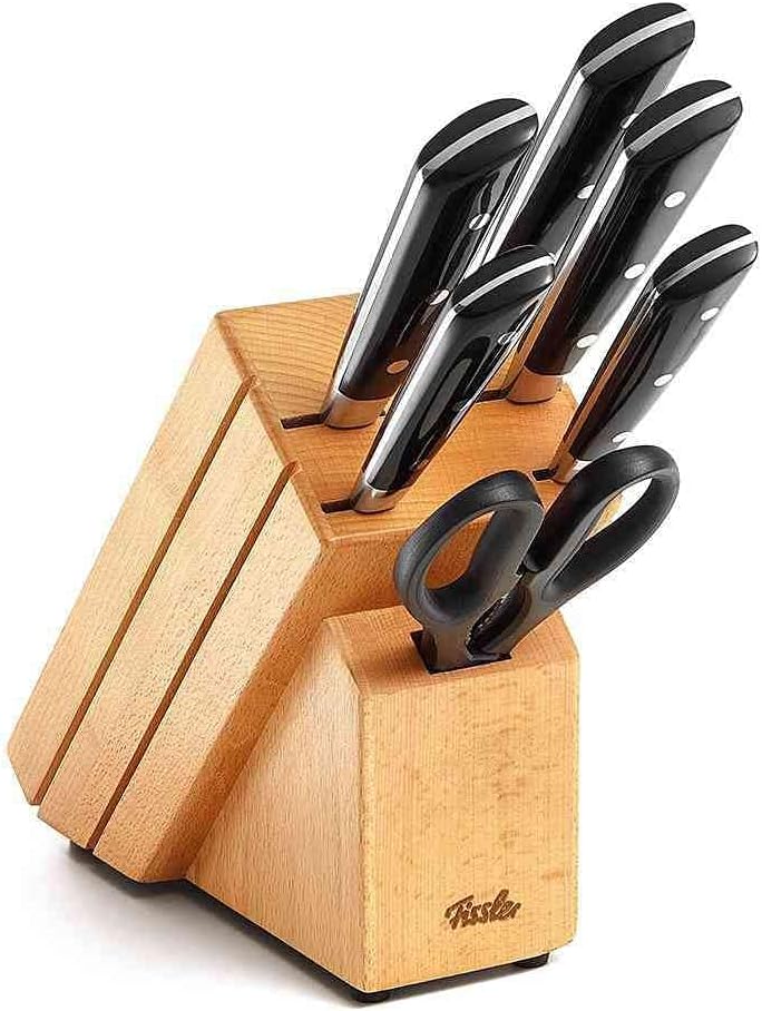 Amazon.com: Fissler texas/knife set equipped (7-piece) wood knife block ...