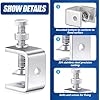 Lounsweer 40 Pcs Stainless Steel C Clamps Heavy Duty 1 3/16 Inch Mini Tiger Clamp with Stable ...
