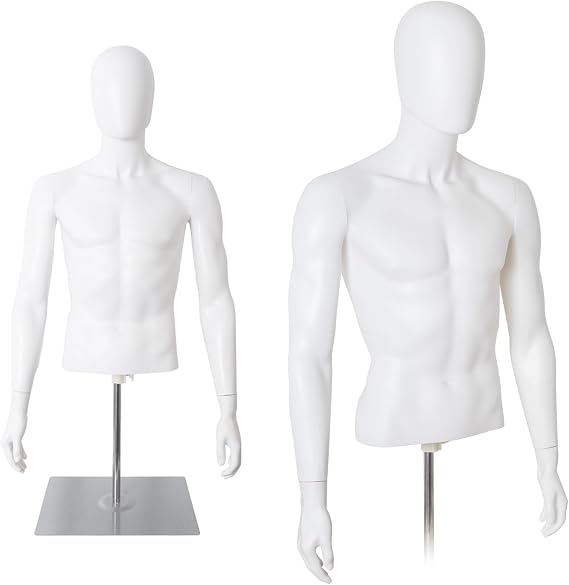 Amazon.com: YumHome Male Mannequin Torso Body, Height Adjustable ...