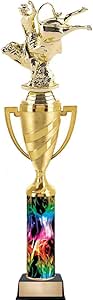 Amazon.com : Crown Awards Personalized Rainbow Inferno Rodeo Trophy, 14 ...