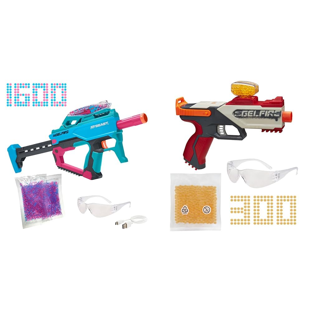 Buy Nerf Pro Gelfire X MrBeast Blaster, 1600 Gelfire Rounds, 300 Round ...