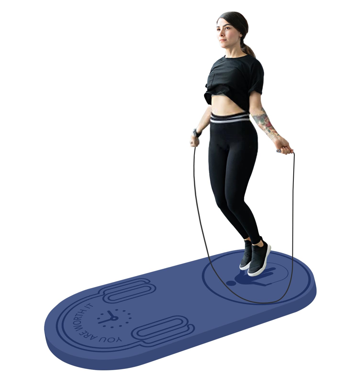 8/20/30mm Jump Rope Mat Fitness Exercise Mat Durable, Non-Slip, Workout ...