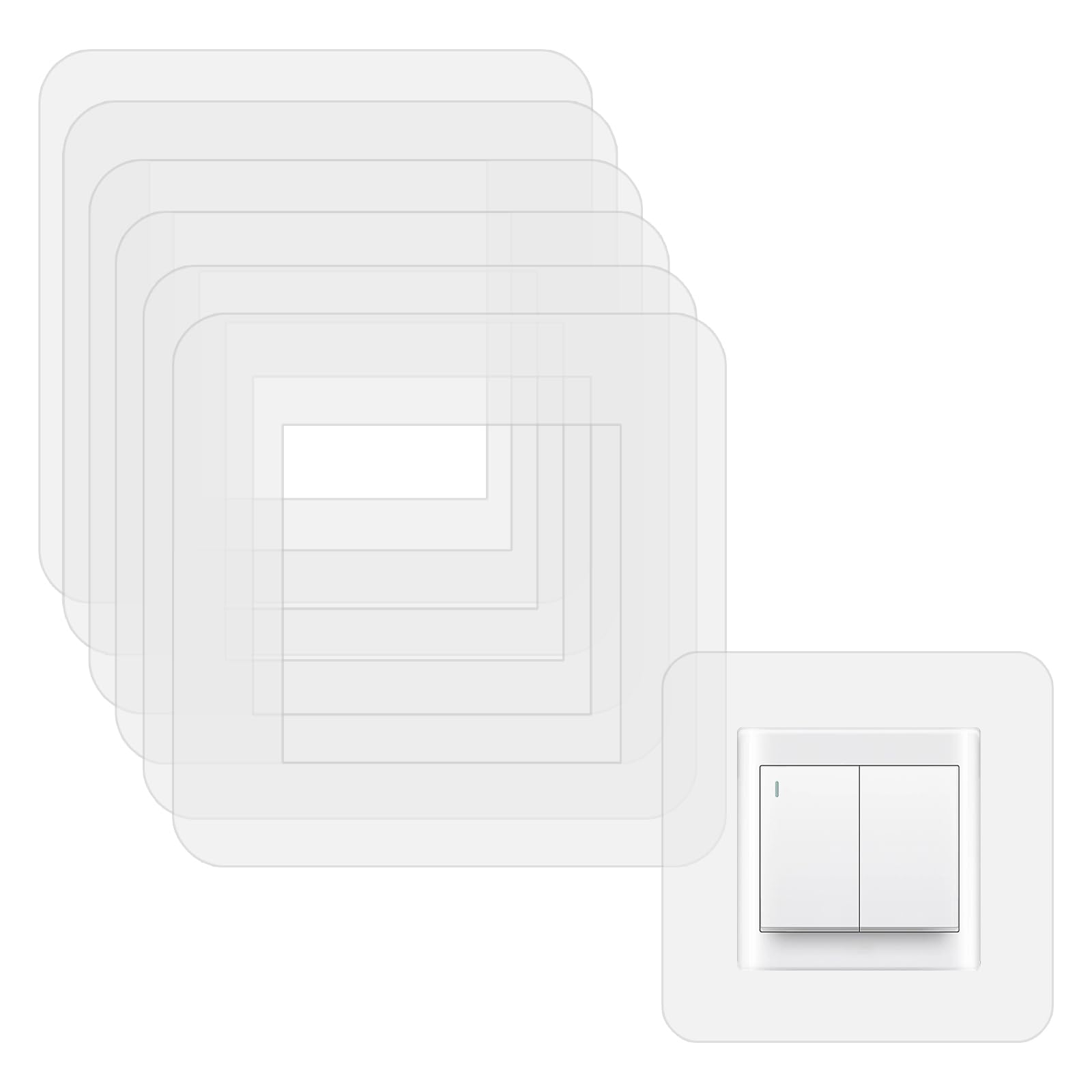 Clear Plastic Wallpaper Switch Plates YLOVAN Toggle Switch Plate Cover