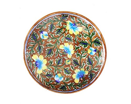 Buy Blue Pottery Circle Shaped Plate Online at Low Prices in India ...