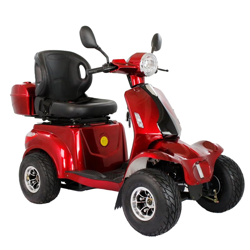 Amazon.com: Fat Big Wide Tires Heavy Duty 4 Wheel Mobility Scooters for ...