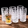 Amazon.com | binsakao Tall Highball Glasses Set of 6, 14 Ounce Cups ...