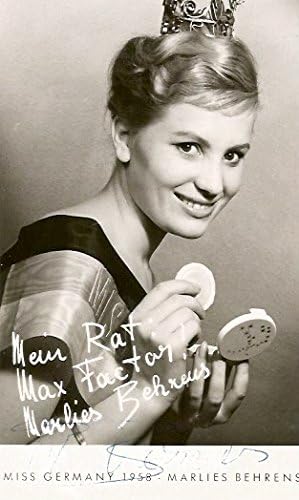 Amazon.com: Marlies Behrens ACTRESS MISS GERMANY 1958 autograph, signed ...