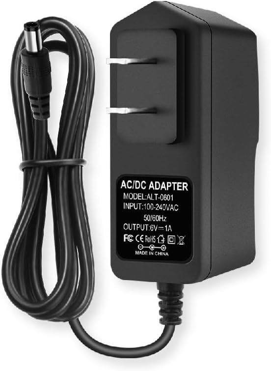 Amazon.com: 6V DC Power Supply 1A Universal AC Adapter, 100-240V 50 ...