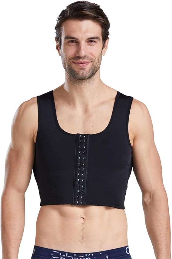 Amazon.com: BaronHong Men's Body Shaper Chest Binder Flat Compression 3 ...
