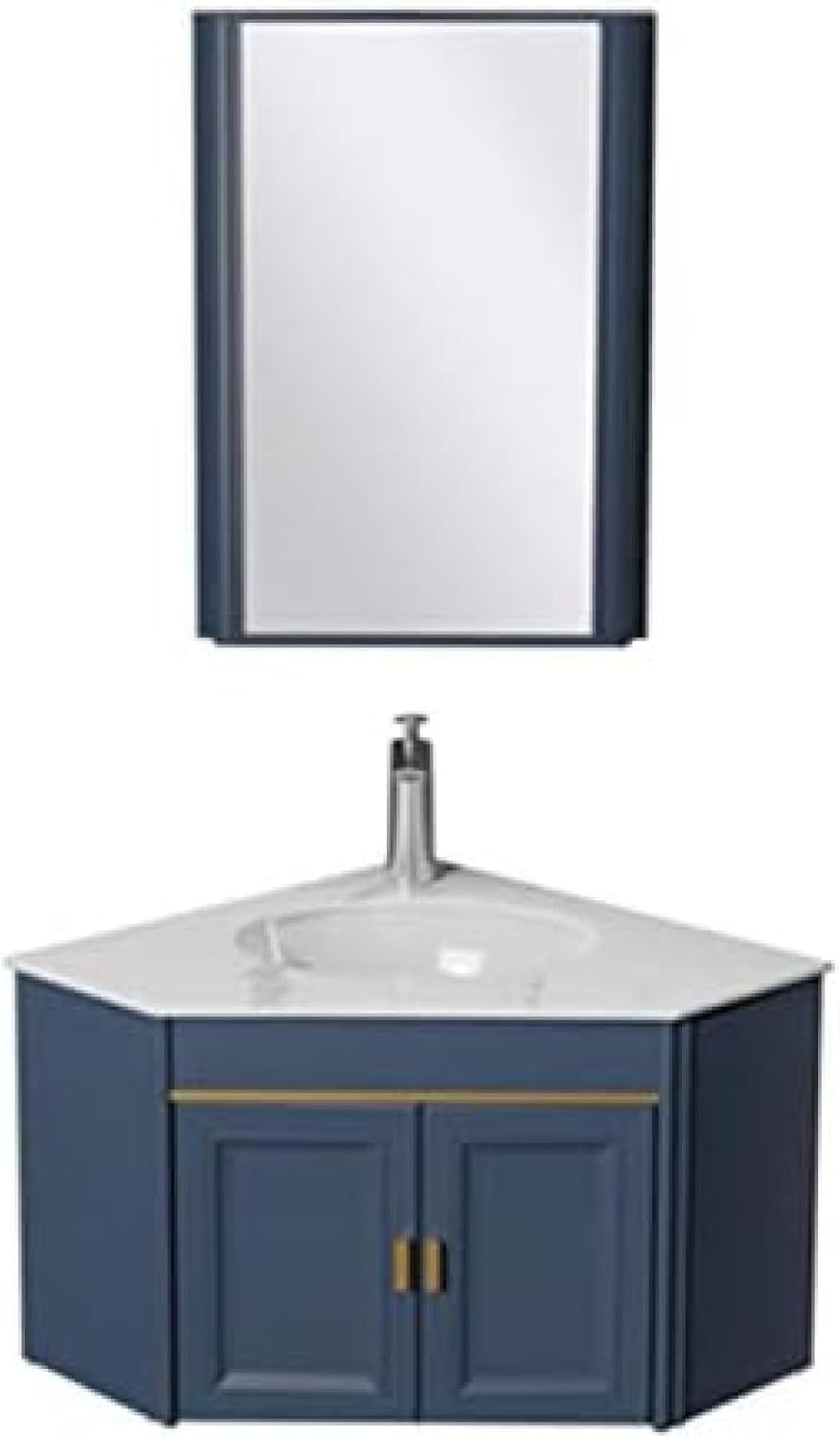 Triangle Bathroom Mirror Cabinet Aluminum Combination Wall-mounted ...