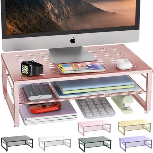 Amazon.com: gianotter Desk Computer Monitor Stand Riser with Drawer and ...