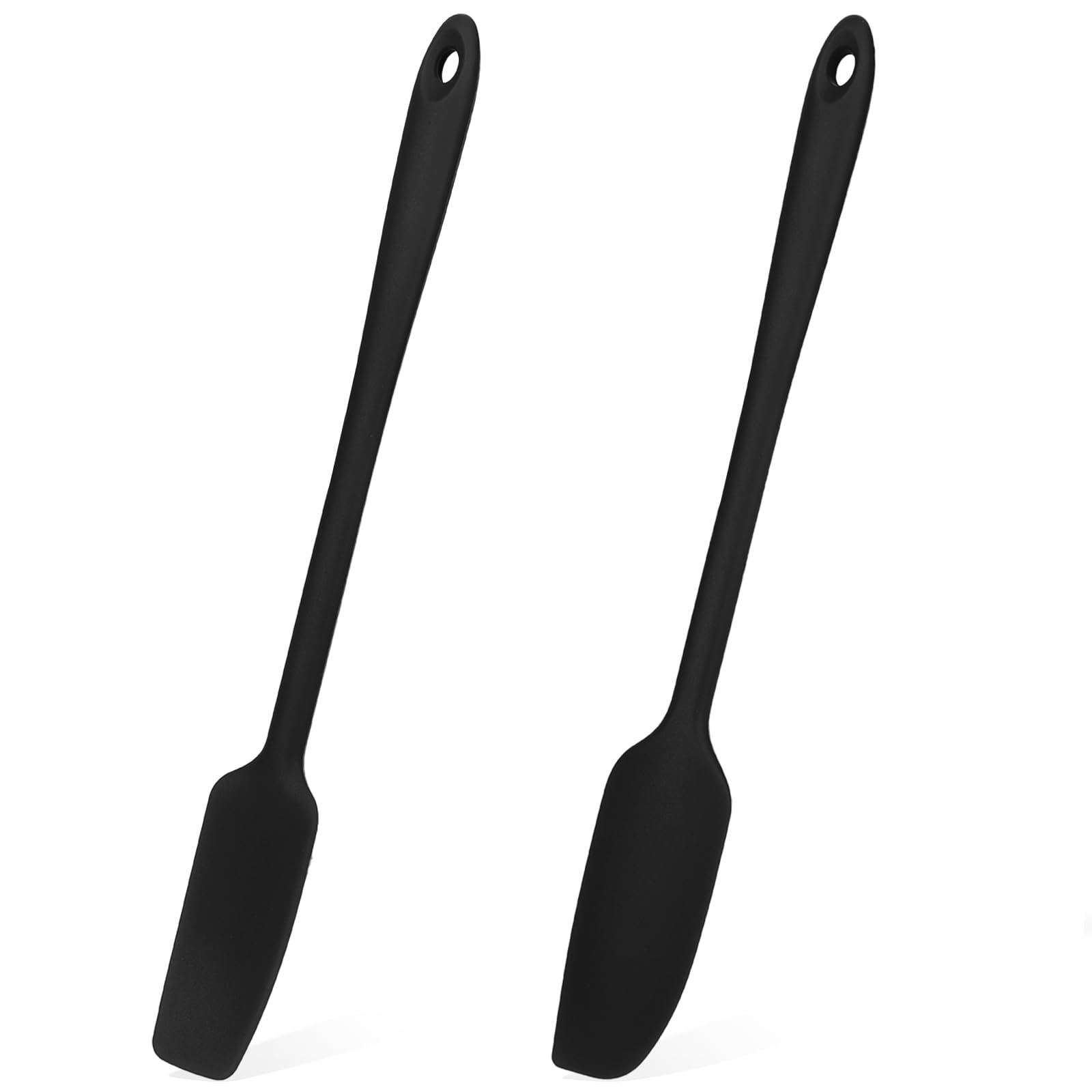 Amazon.com: 2 Pcs Silicone Jar Spatula Long Handle Rubber Scraper Heat ...