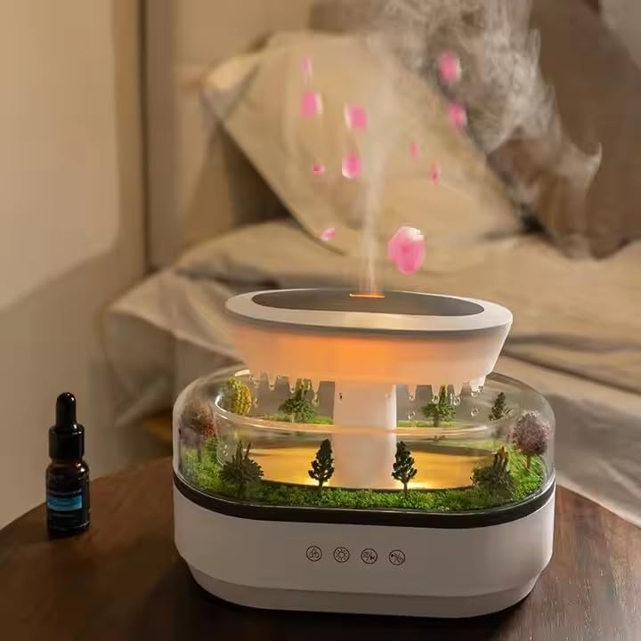 Amazon.com: White Noise Zen Raining Cloud Night Light Aromatherapy ...