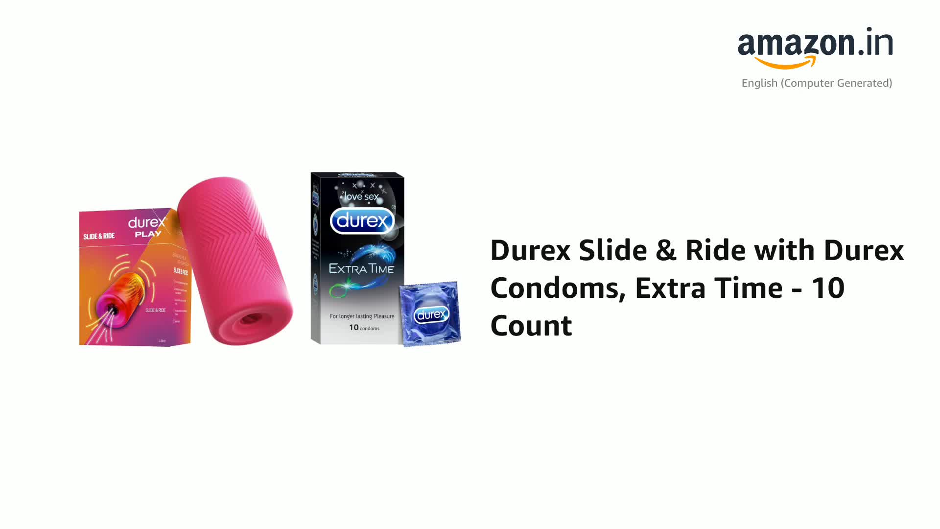 Watch Durex Slide & Ride with Durex Condoms, Extra Time - 10 Count on ...