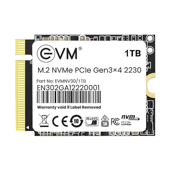 Amazon.in: Buy EVM 1TB M.2 NVMe (2230) Internal SSD - PCIe Gen 3x4, Up to 3000MB/s Read, 1900MB ...