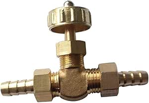 Amazon.com: WAAZVXS WWBR 8mm ID Hose Barb Brass Needle Valve for Gas ...