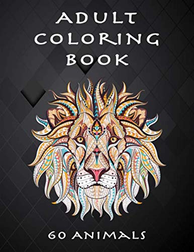 Amazon.com: Adult Coloring Book: 60 Stress Relieving Animal Designs For ...