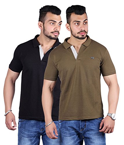 Buy Shineway Polo T Shirts - Pack of 2 (Coffee_Black_42) at Amazon.in