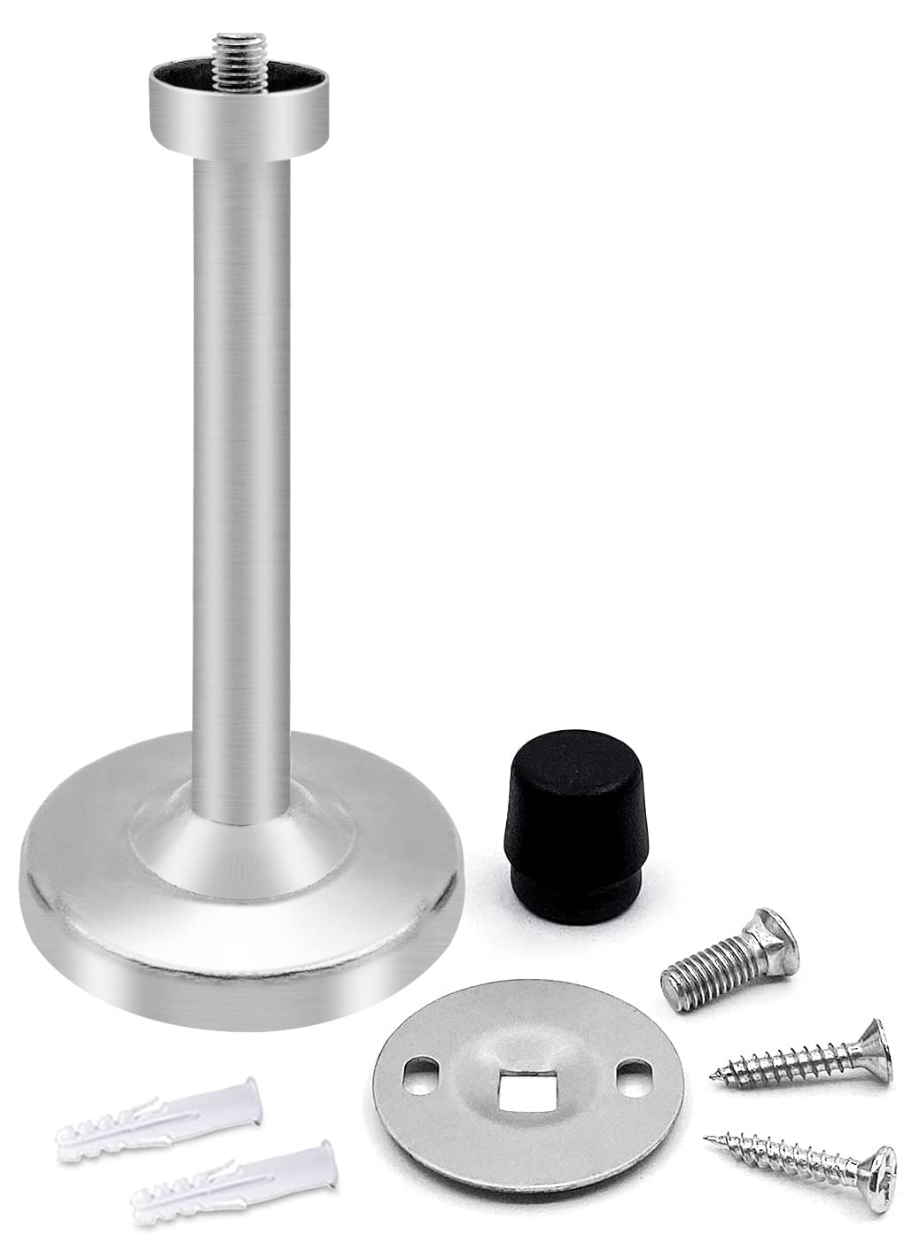 Snapklik.com : 4 Pack Door Stops, 90 Mm Long Door Stop Wall Mounted ...