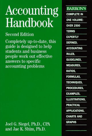 Accounting Handbook: Siegel, Joel G. And Jae K. Shim: 9780812064490 ...