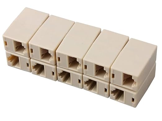 Red Champion Pack of-10 Ethernet LAN Cable, Telephone Jointer Extender ...