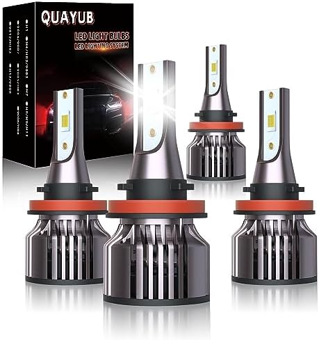 QUAYUB LED Headlight Bulbs Fit for Can Am Defender (2016-2023), H11/H8 ...