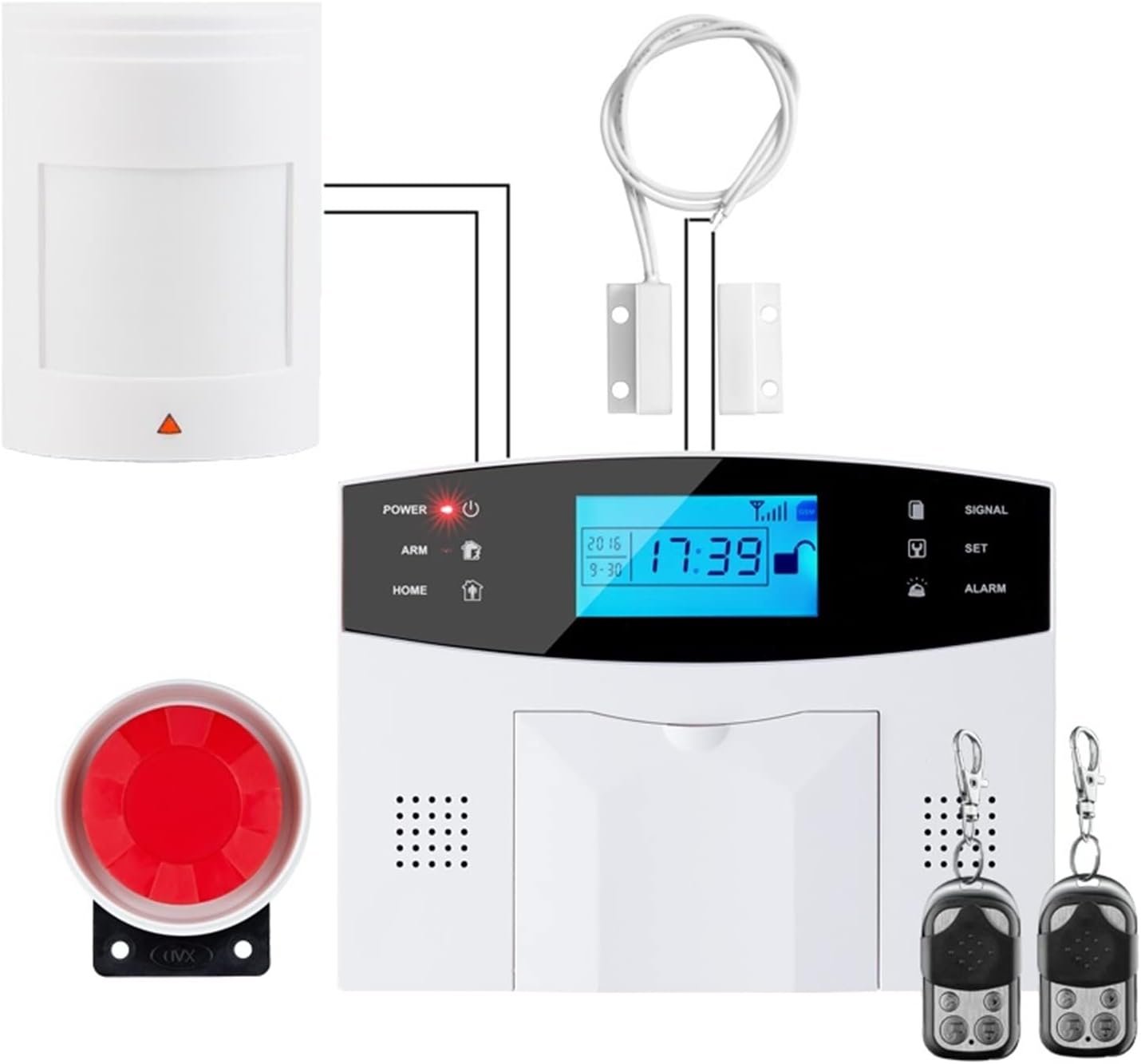 Smart Home Security DIY Alarm System M2B Wired & Wireless GSM Home ...