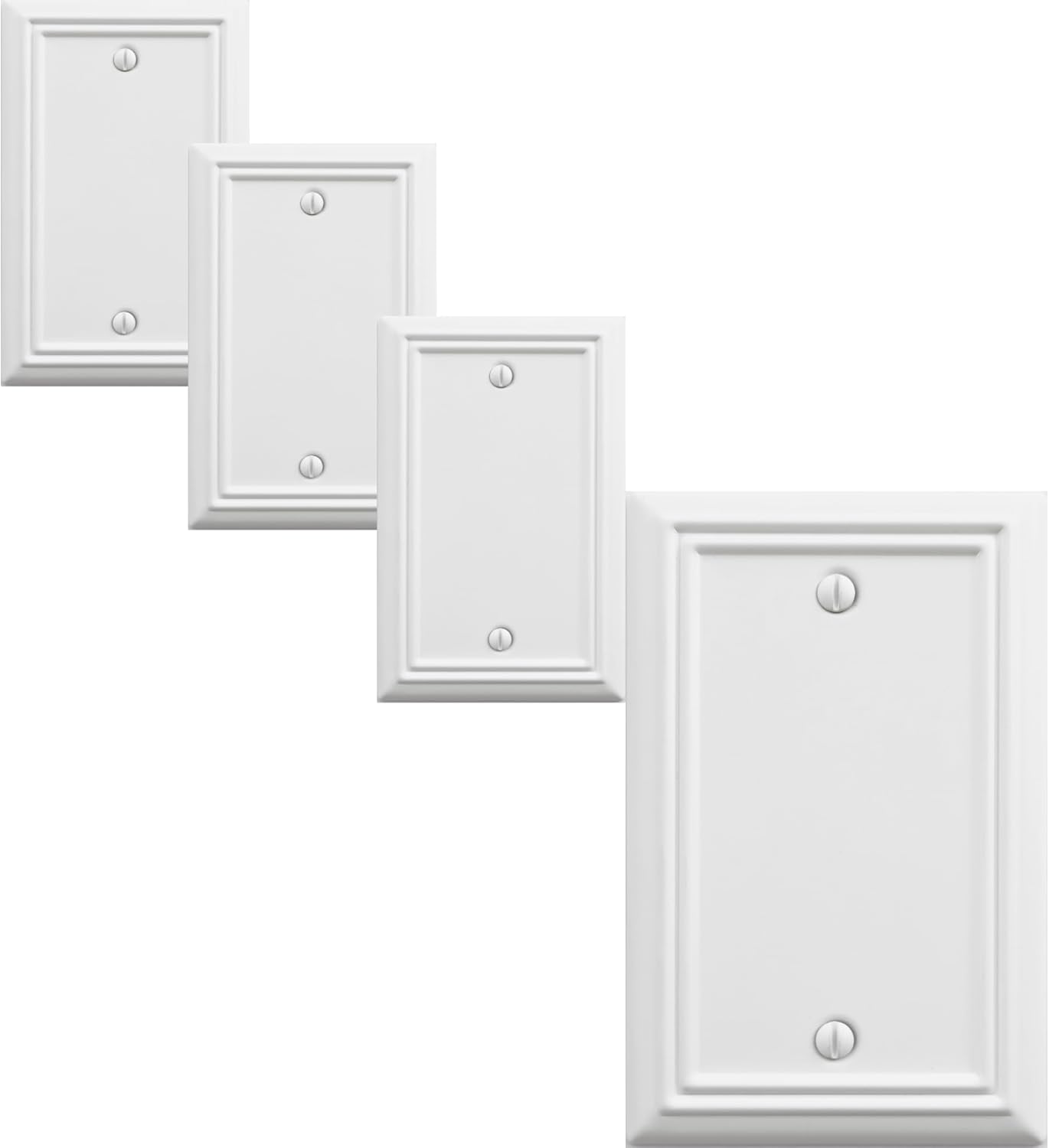 OKAWYC Single Blank Light Switch Cover Adler Metal Wall Plate, 4-Pack ...
