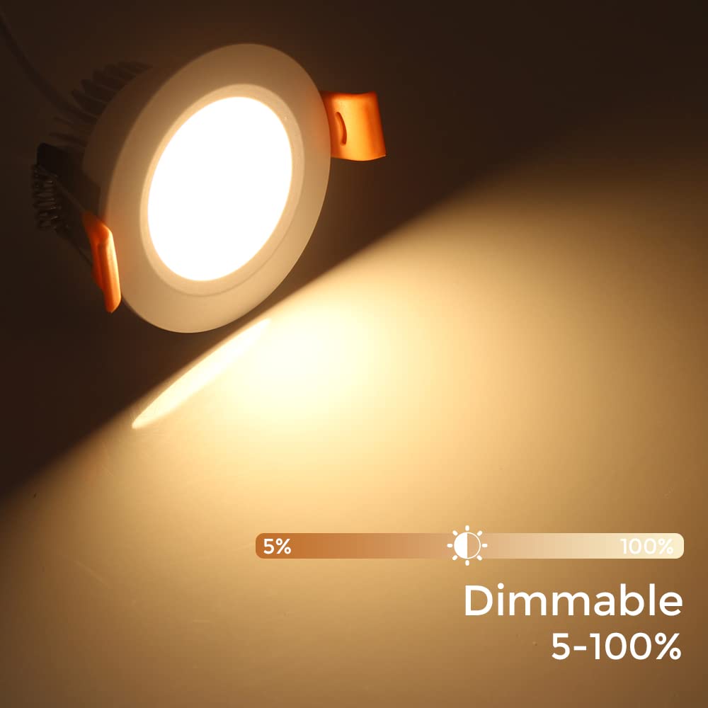 Snapklik.com : LEDLightsWorld 2 Inch LED Recessed Lighting Dimmable ...