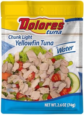 Amazon.com : Dolores Tuna Chunk Light Yellowfin Tuna in Water, 5oz ...