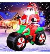 Amazon.com: 8FT Christmas in July Inflatables, Hula Santa Claus and ...