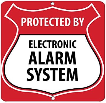 Amazon.com: Protected by Electronic Alarm System Style 1 Security Label ...