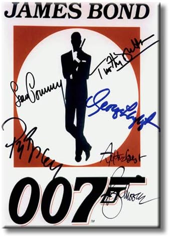 Amazon.com: James Bond Autographed Poster Picture on Stretched Canvas ...