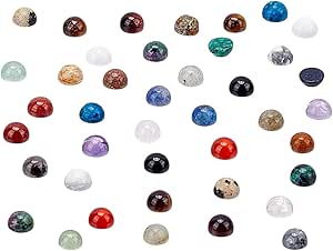 Amazon.com: PH PandaHall 40pcs 4mm Natural Gemstone Cabochons, 20 ...