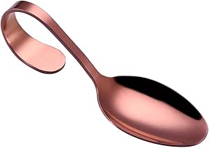 Curved Handle Spoon Cutlery Utensil Stainless Steel Eating Silverware ...