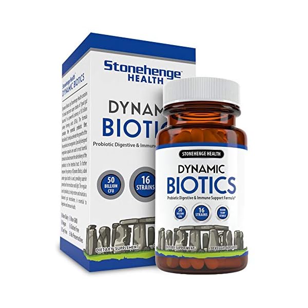 Stonehenge Health Probiotics 51 Billion CFU - 16 Strains, Prebiotic ...