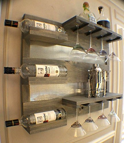 Amazon.com: 8 Glass Martini or Large Red Wine Glass Rack with Shelves ...