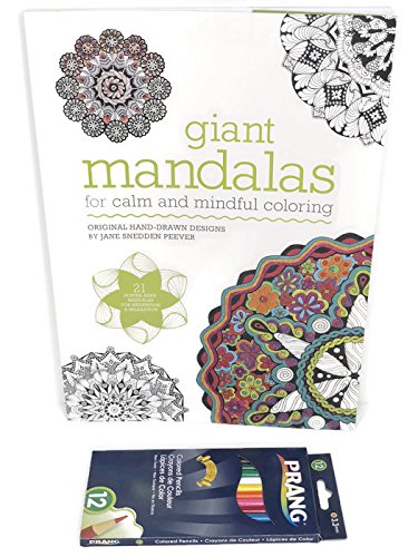 Giant Mandalas For Calm And Mindful Coloring BUNDLE with Prang Colored ...