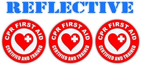Amazon.com: (3 Pack) - Reflective CPR First Aid Certified and Trained ...