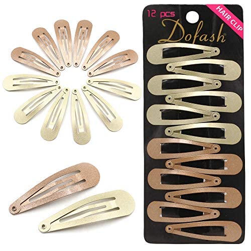 Amazon.com : Dofash 5CM/2IN Metal Snap Hair Clips for Women Hair ...