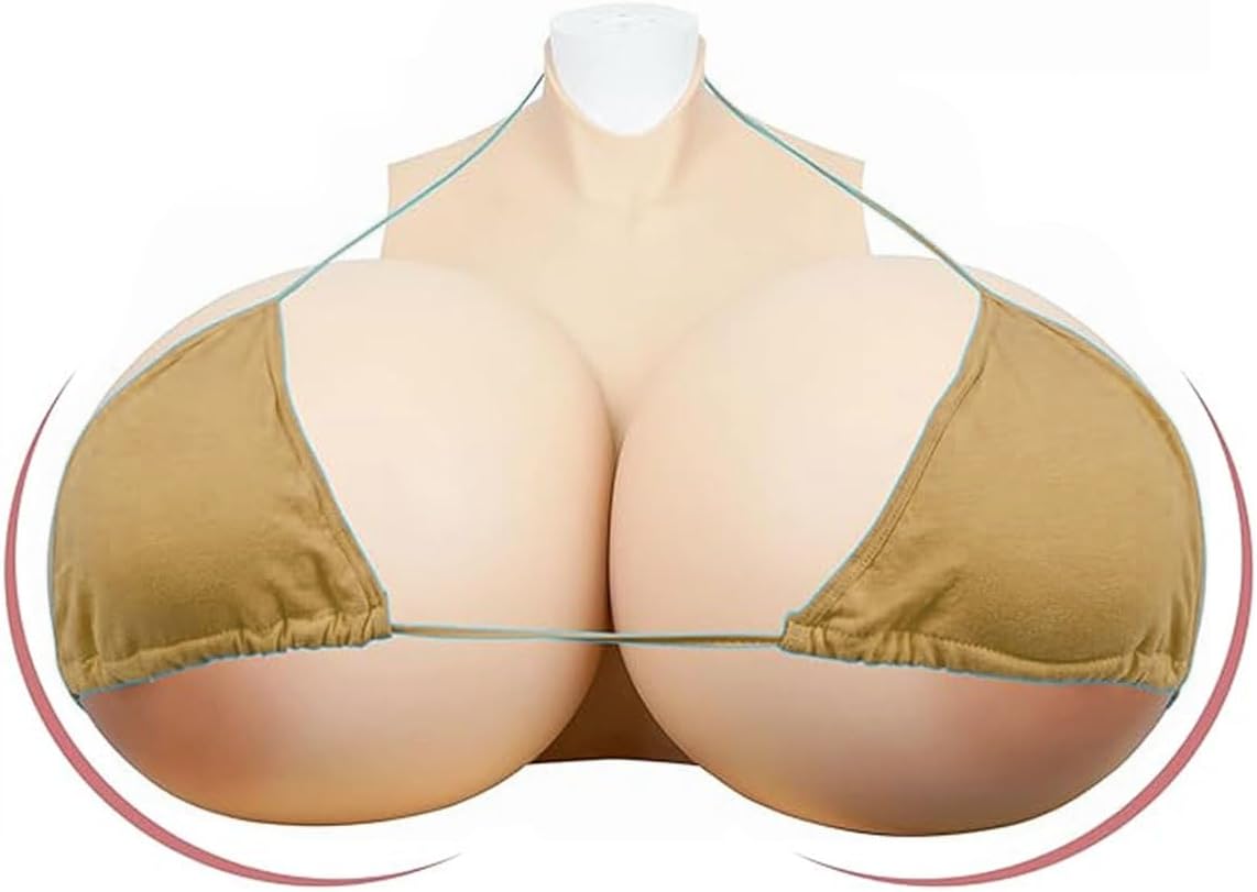 Amazon | ZZZ カップ シリコンバスト 巨乳 ハイネック 女装 シリコンおっぱい 誇張 オーバーサイズ 超リアルな手触り人工乳房 コスプレ 偽娘 おっぱい 仮装 軽量版 コットン ...
