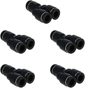 Amazon.com: Othmro PY8 Plastic Connect Splitter Push to Tube Fittings ...