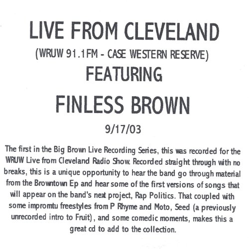 Play Live From Cleveland @ Wruw by Finless Brown on Amazon Music
