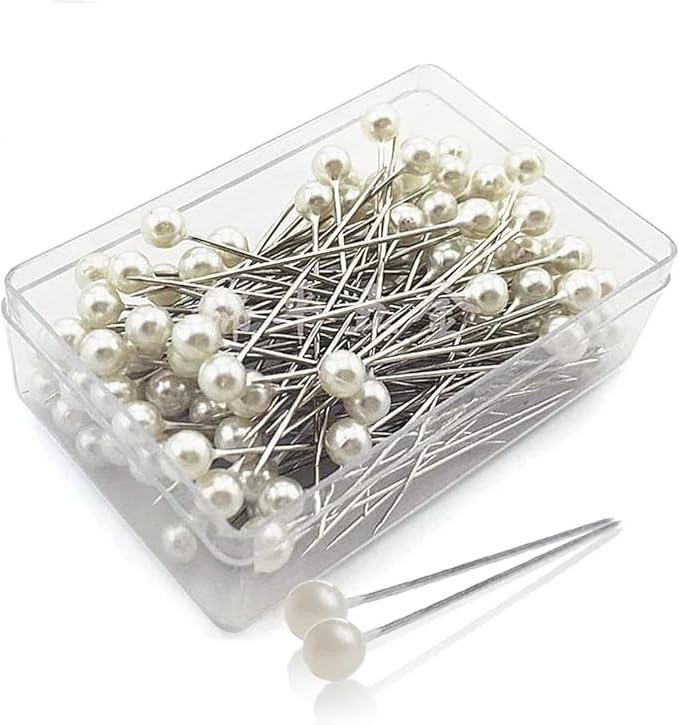 Pearl Head Pins for Hair Women Clothes Hijab Scarf Sewing Tailoring ...