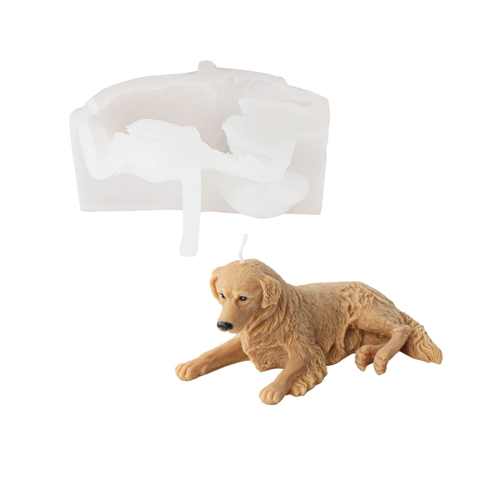 Amazon.com: Xidmold 3D Dog Silicone Candle Mold Animal Soap Mold ...
