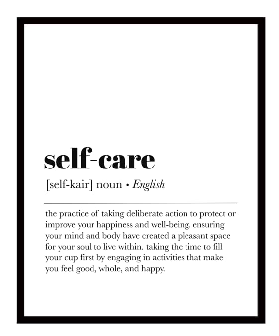 Amazon.com: Self-Care Art Print, Self Care Wall Art, Mental Health Art ...