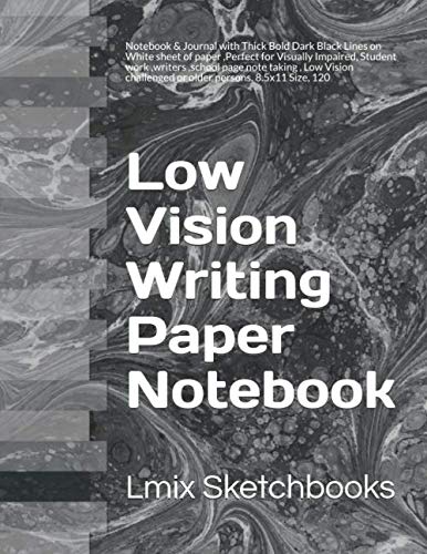 Low Vision Writing Aids Paper Notebook: Notebook & Journal with Thick ...