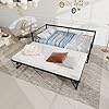 Amazon.com: LUSPAZ Twin Size Metal Daybed with Adjustable Pop-Up ...