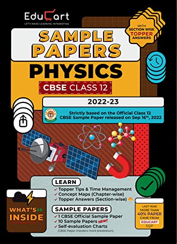 Educart CBSE Class 12 Sample Papers 2022-23 PHYSICS (With Exclusive ...